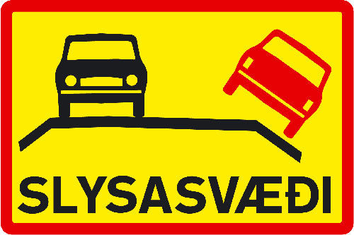 Road Sign - Accident Risk Area – Shopicelandic
